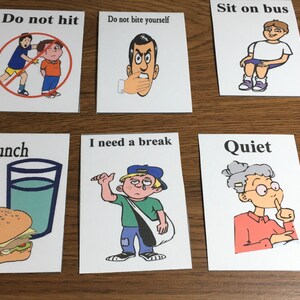 PECS Visual Aid School Communication Cards, Autism and ABA Therapy - Etsy