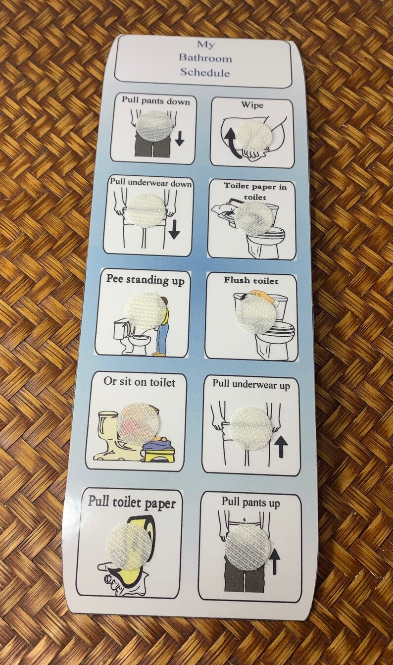 Autism PECS, Visual Schedule Hygiene Routine for Kids-potty Training ...