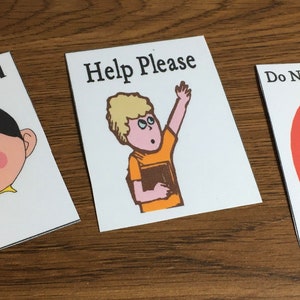 PECS Visual Aid School Communication Cards, Autism and ABA Therapy - Etsy