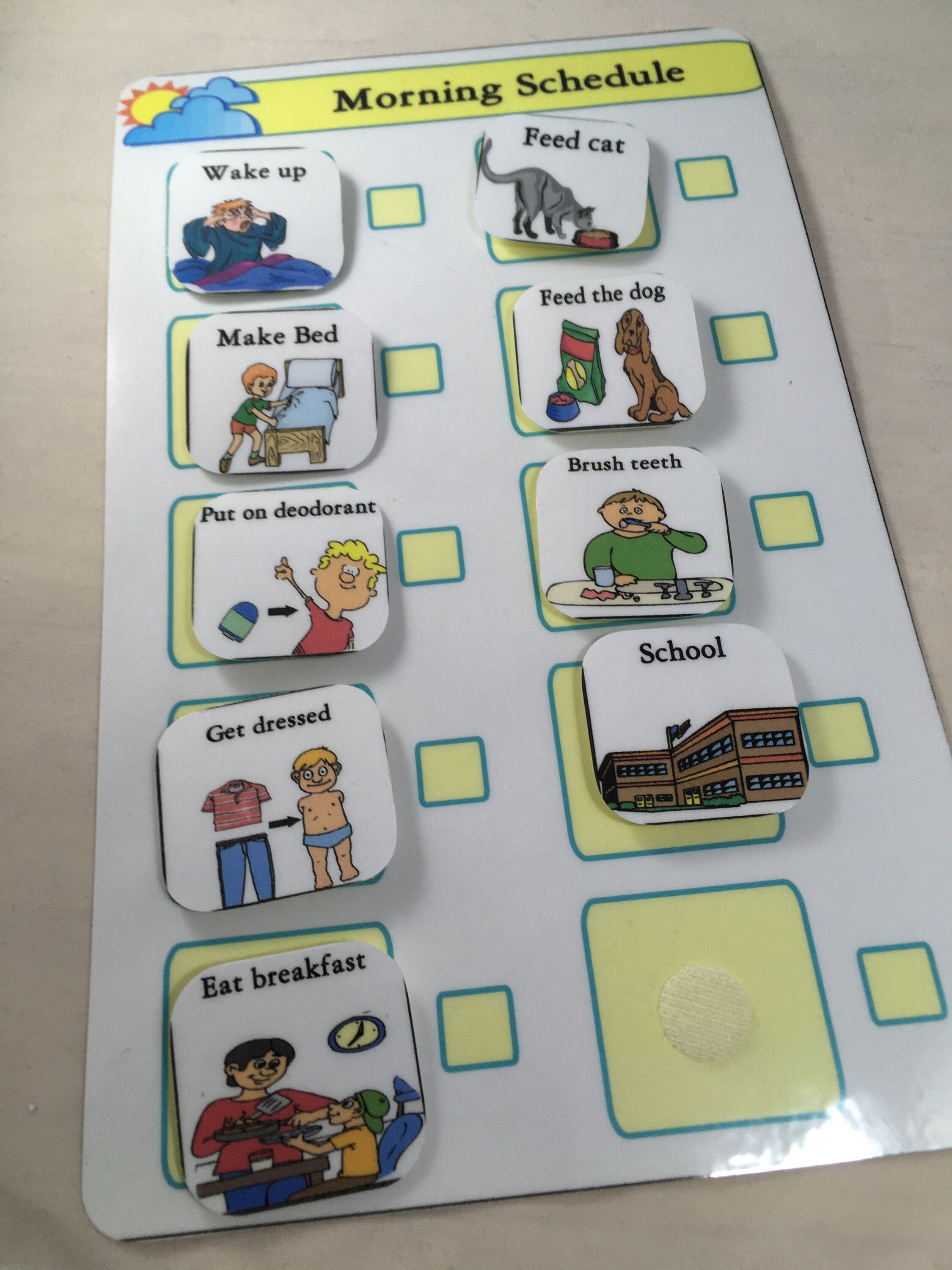 Daily Morning Chart Large Home Visual Aid Schedule Autism | Etsy