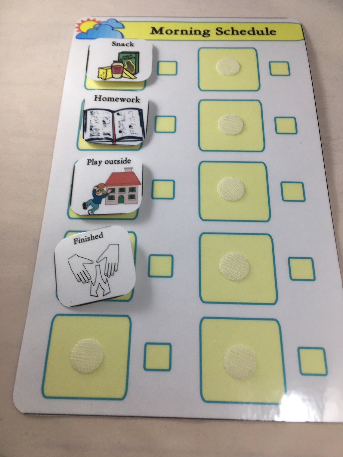 Daily Morning Chart, Large Home Visual Aid Schedule, Autism PECS ...