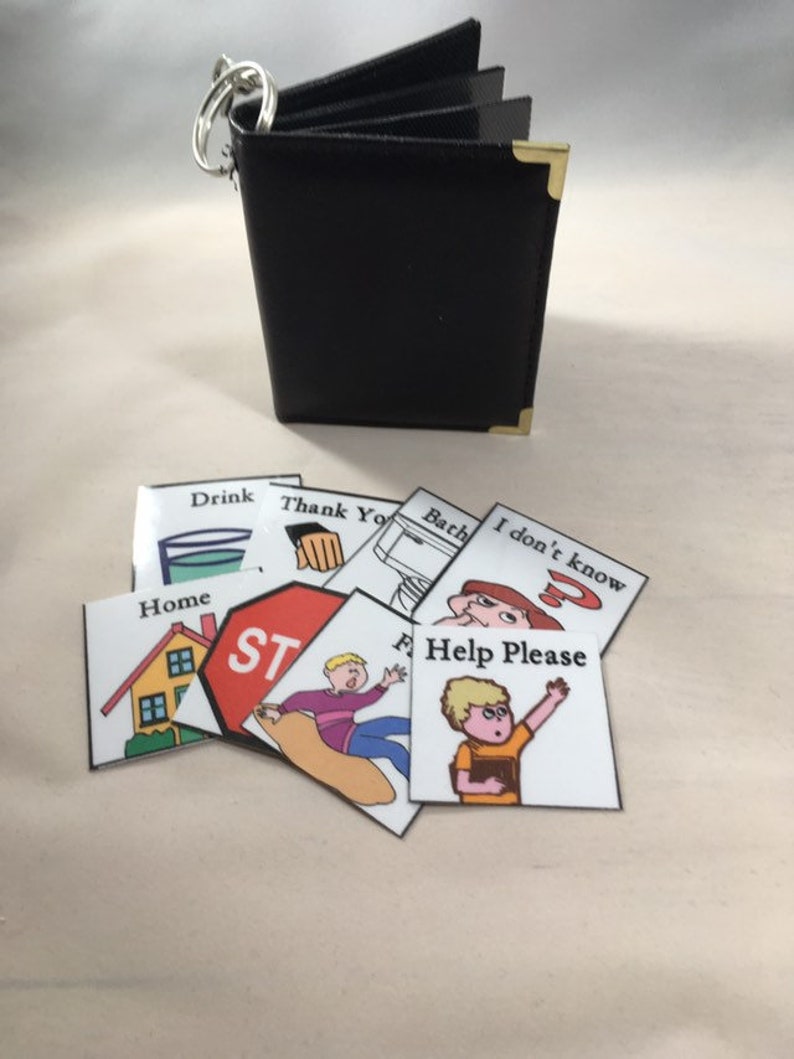 Communication Wallet Keyring Activity, 24 Autism PECS, Visual Aid ...