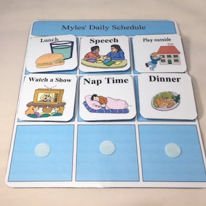 Large Visual Schedule Daily Routine Chore Chart, Autism PECS, Visual ...