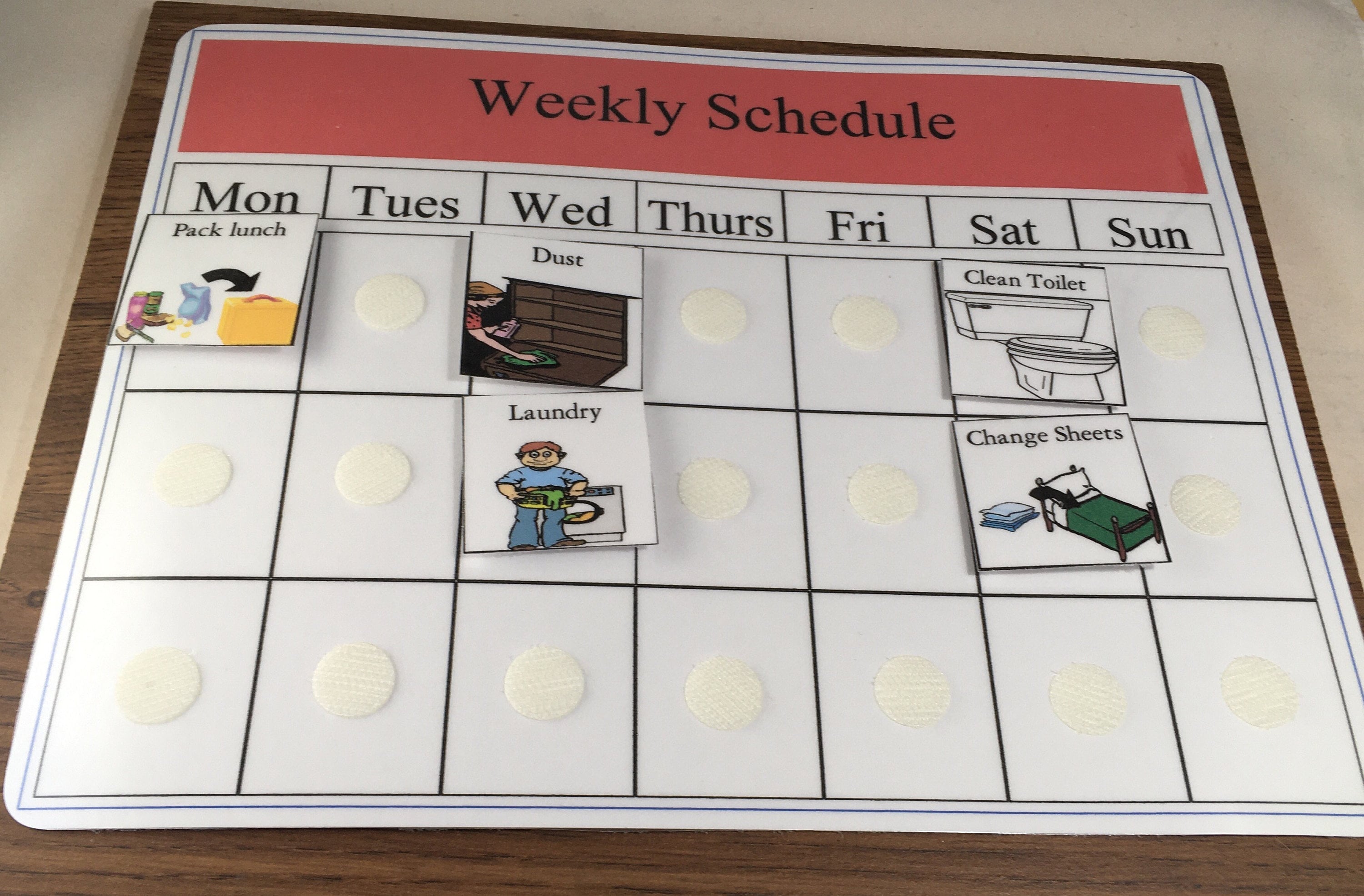 Weekly Visual Schedule Daily Routine Chore Chart With Autism | Etsy ...