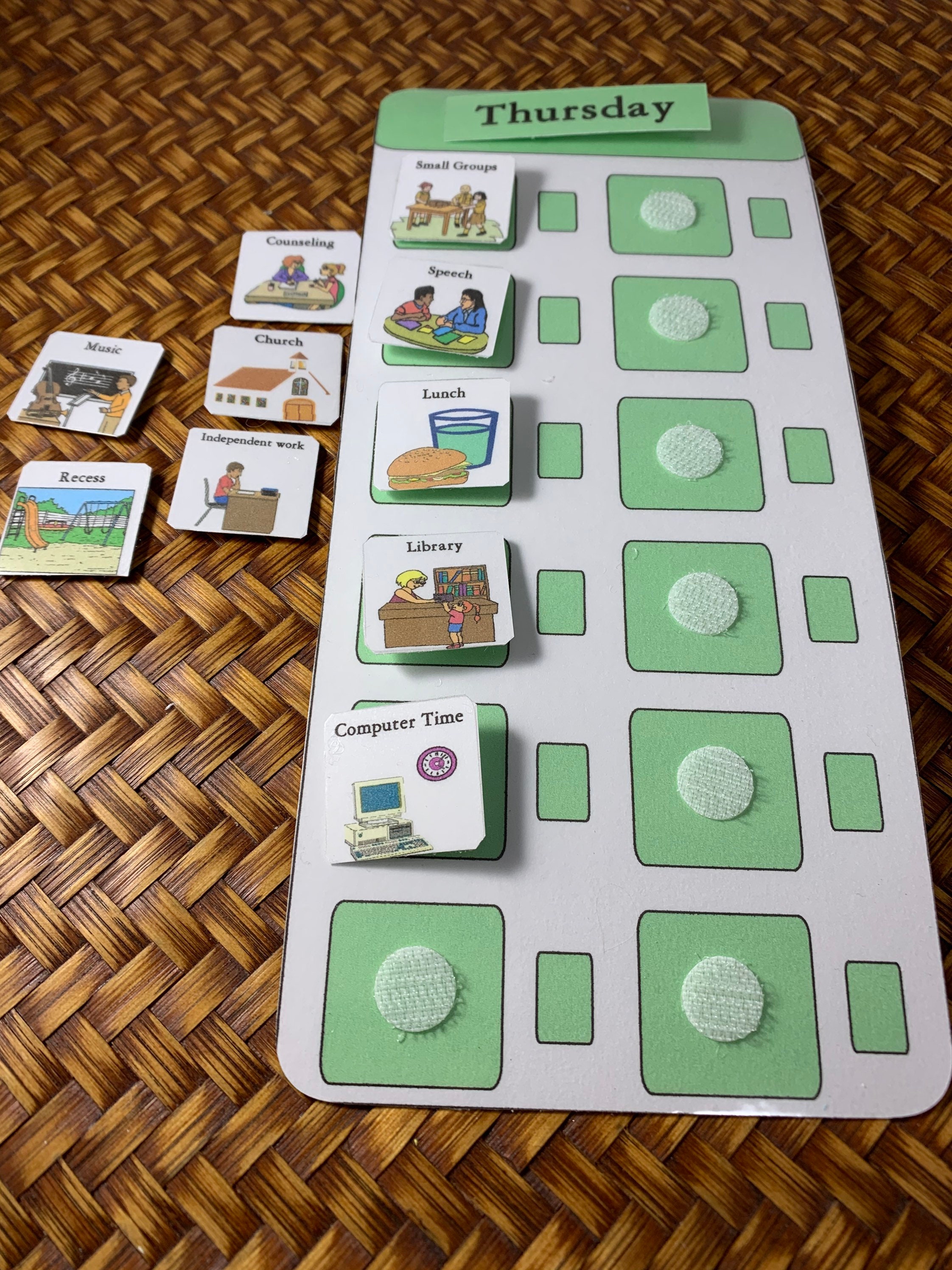 Daily Visual Week Day School Schedule Board, Autism PECS, Visual Aid ...