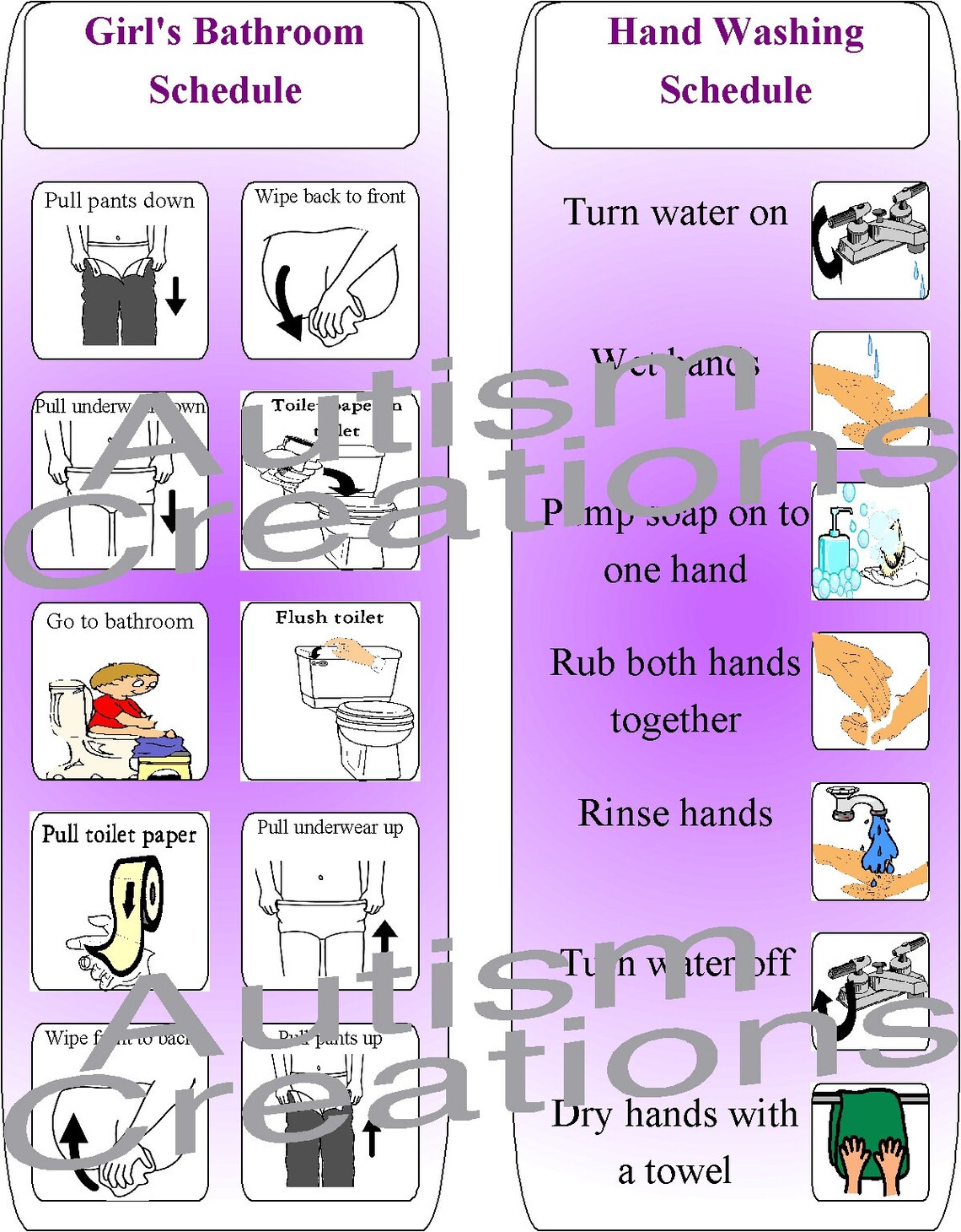 DIY Printable Download Autism PECS Visual Schedule Hygiene - Etsy