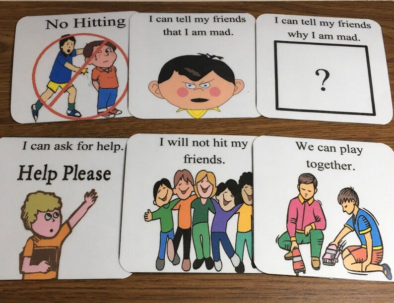 Social Skills Story Keyring Activity, Autism PECS, Communication Cards ...