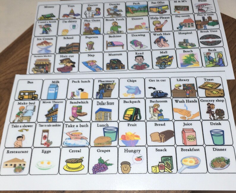 Visual Schedule Communication Book 64 Autism PECS Visual Aid | Etsy
