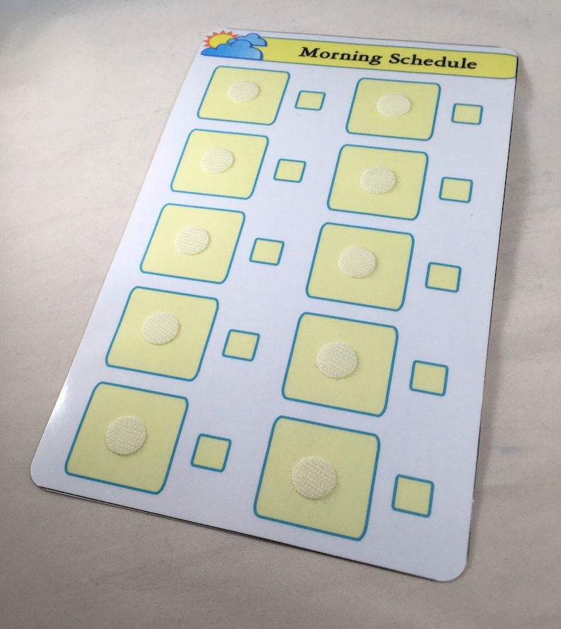 Daily Morning Chart, Large Home Visual Aid Schedule, Autism PECS ...