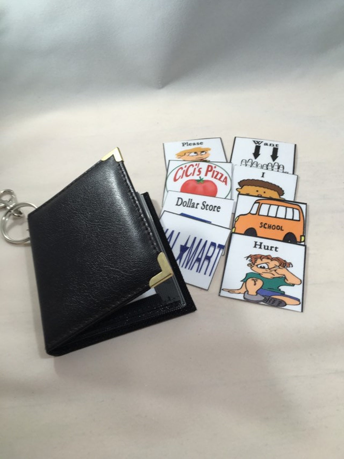 Communication Wallet Keyring Activity, 24 Autism PECS, Visual Aid ...