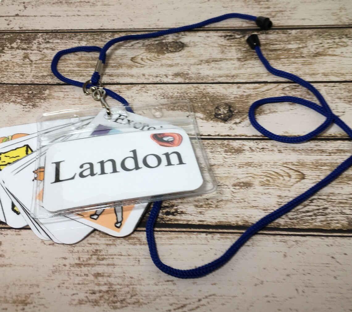 Communication Wallet Lanyard Breakaway Keyring Activity - Etsy