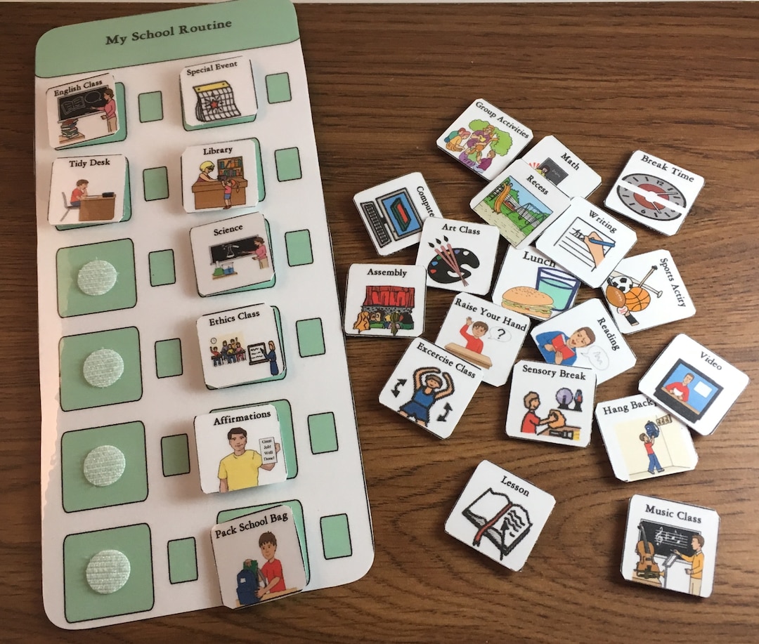 Daily Routine Visual Schedule Chore Chart, ABA Therapy, Autism PECS ...