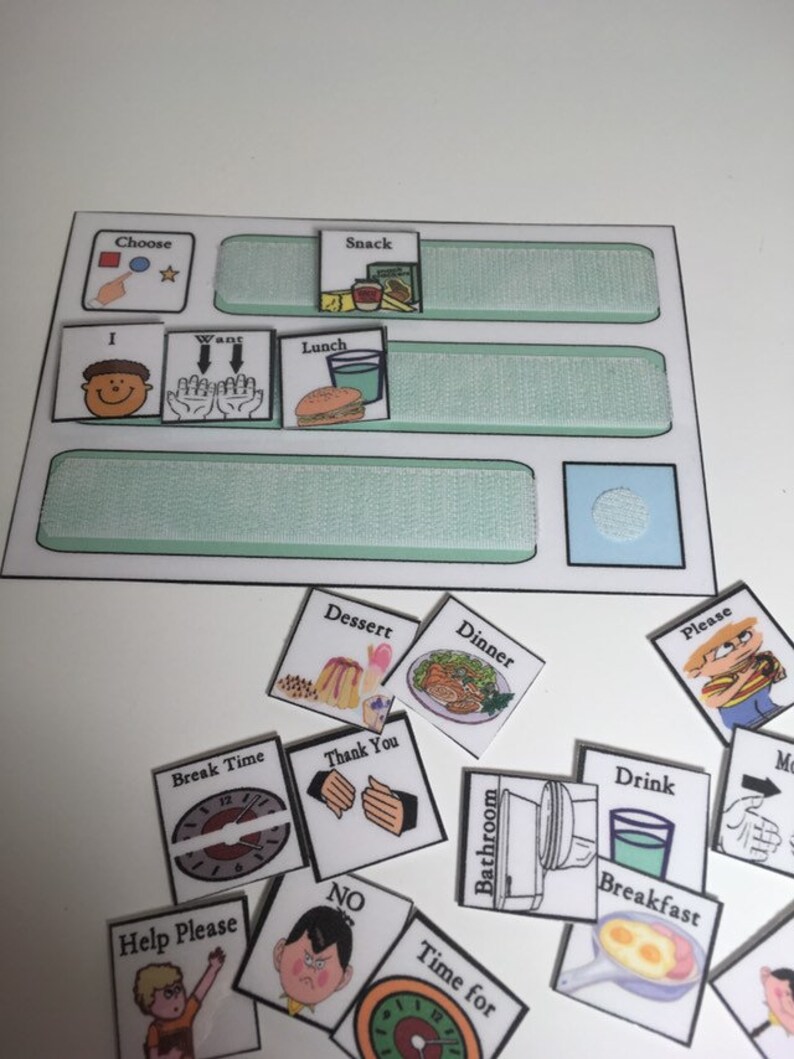 Mini Visual Aid, Communication Board With Autism PECS Communication ...