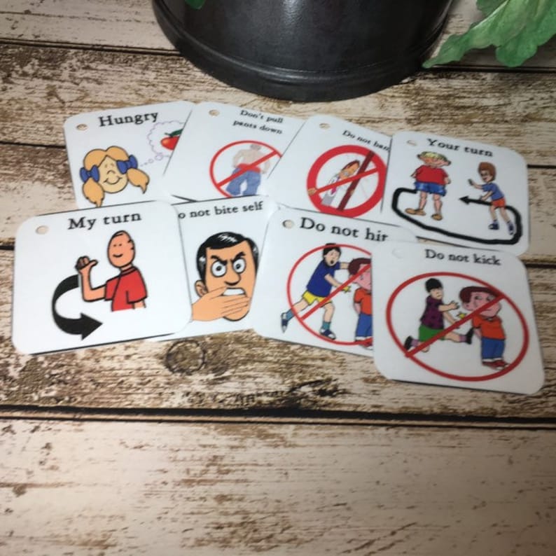 Social Skills Keyring Activity, Autism PECS, Visual Aid Communication ...