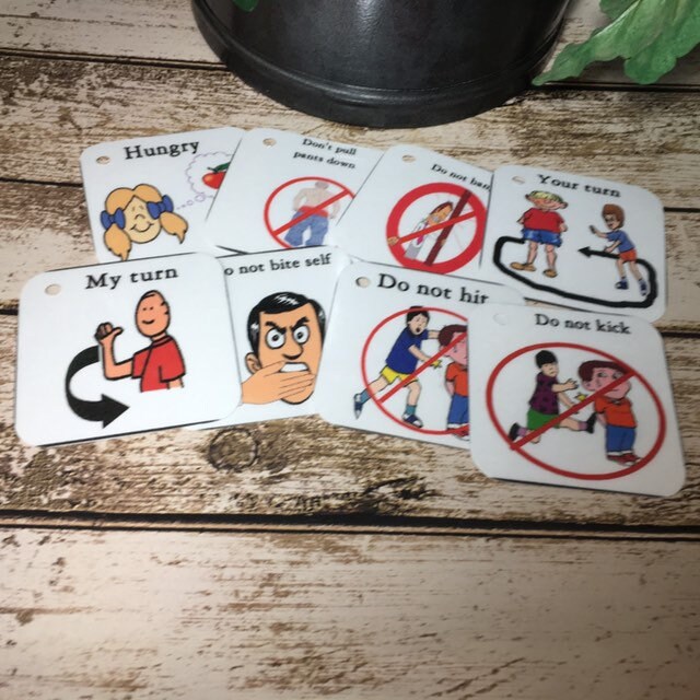 Social Skills Keyring Activity, Autism PECS, Visual Aid Communication ...