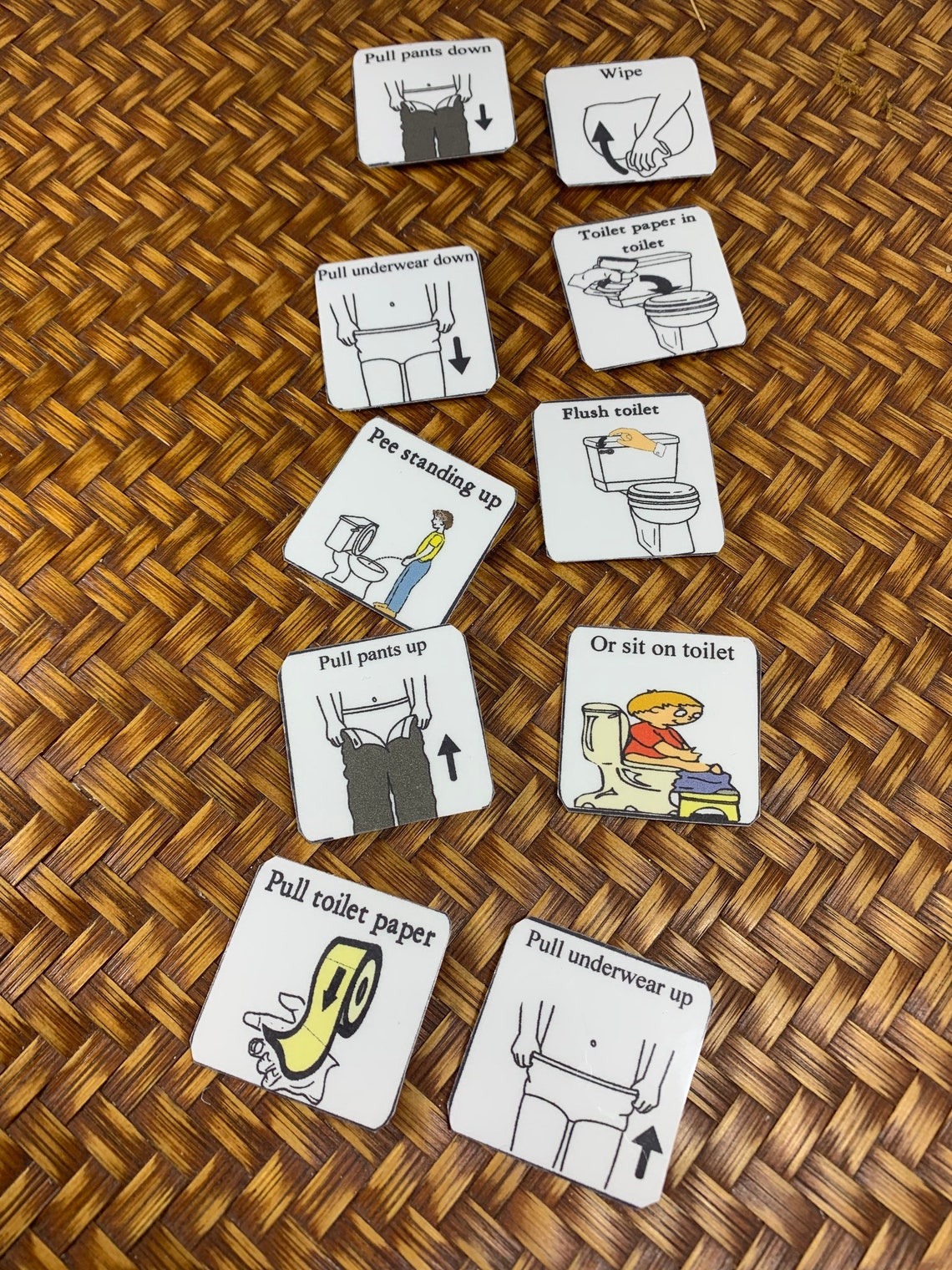 Autism PECS, Visual Schedule Hygiene Routine for Kids-potty Training ...