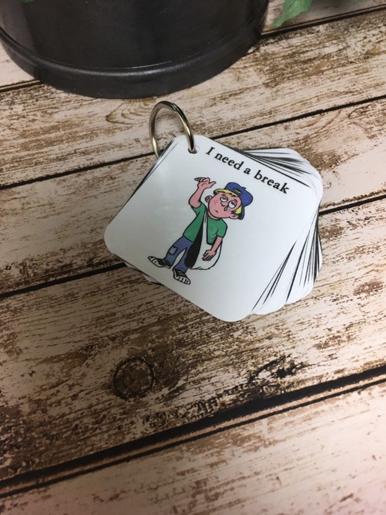 Social Skills Keyring Activity Autism PECS Visual Aid - Etsy