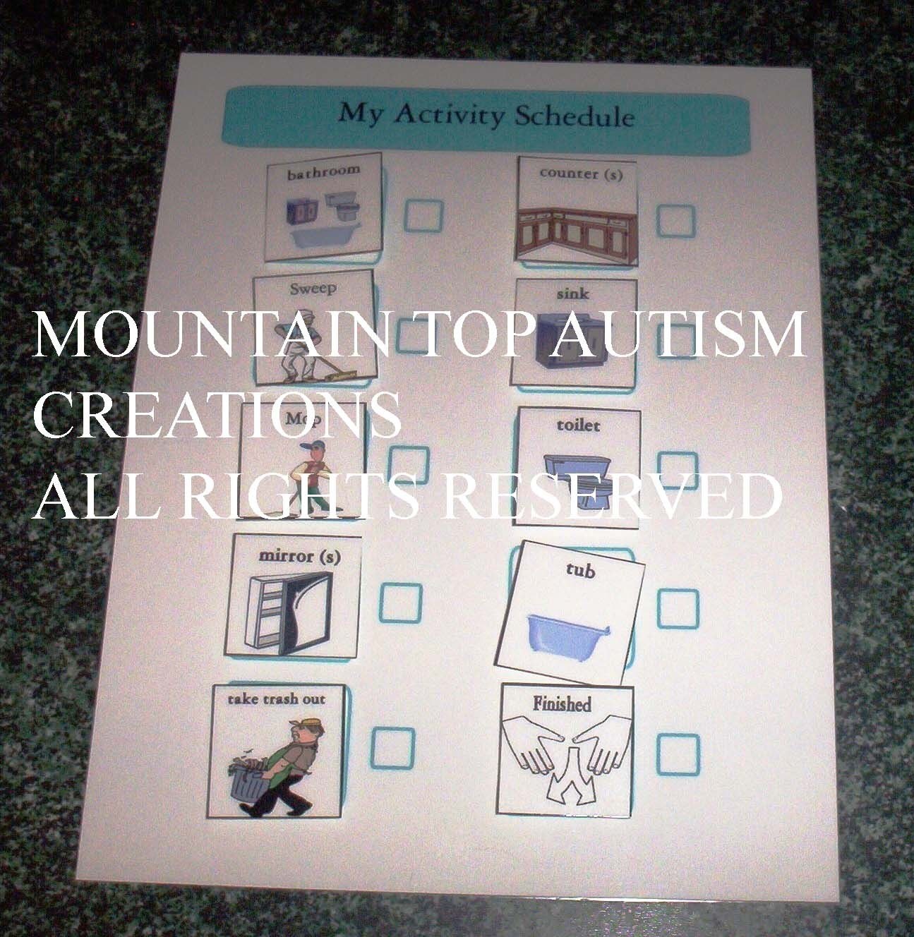 Daily Routine Chore Chart Visual Schedule Autism Pecs - Etsy