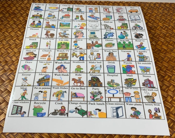80 PECS DIY Visual Aid Home Communication Cards, Autism Visual ...
