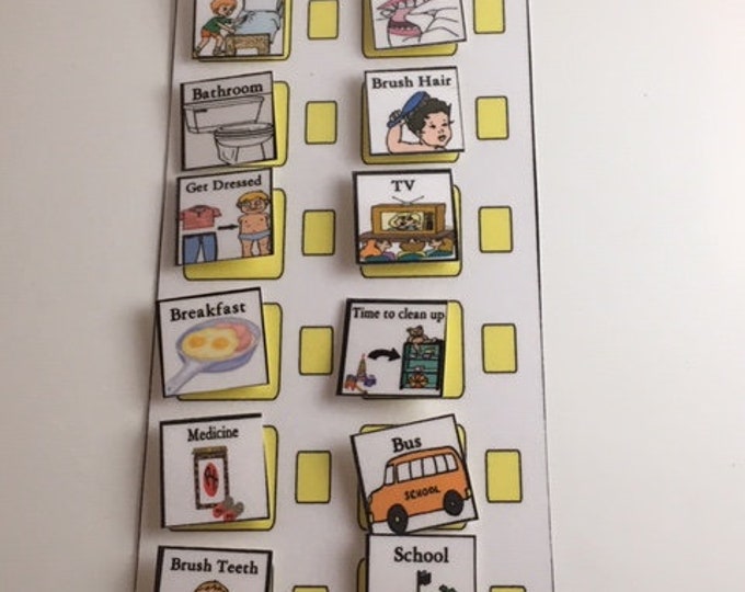 Daily Home Visual Schedule, Morning Chart, Autism PECS, Communication ...