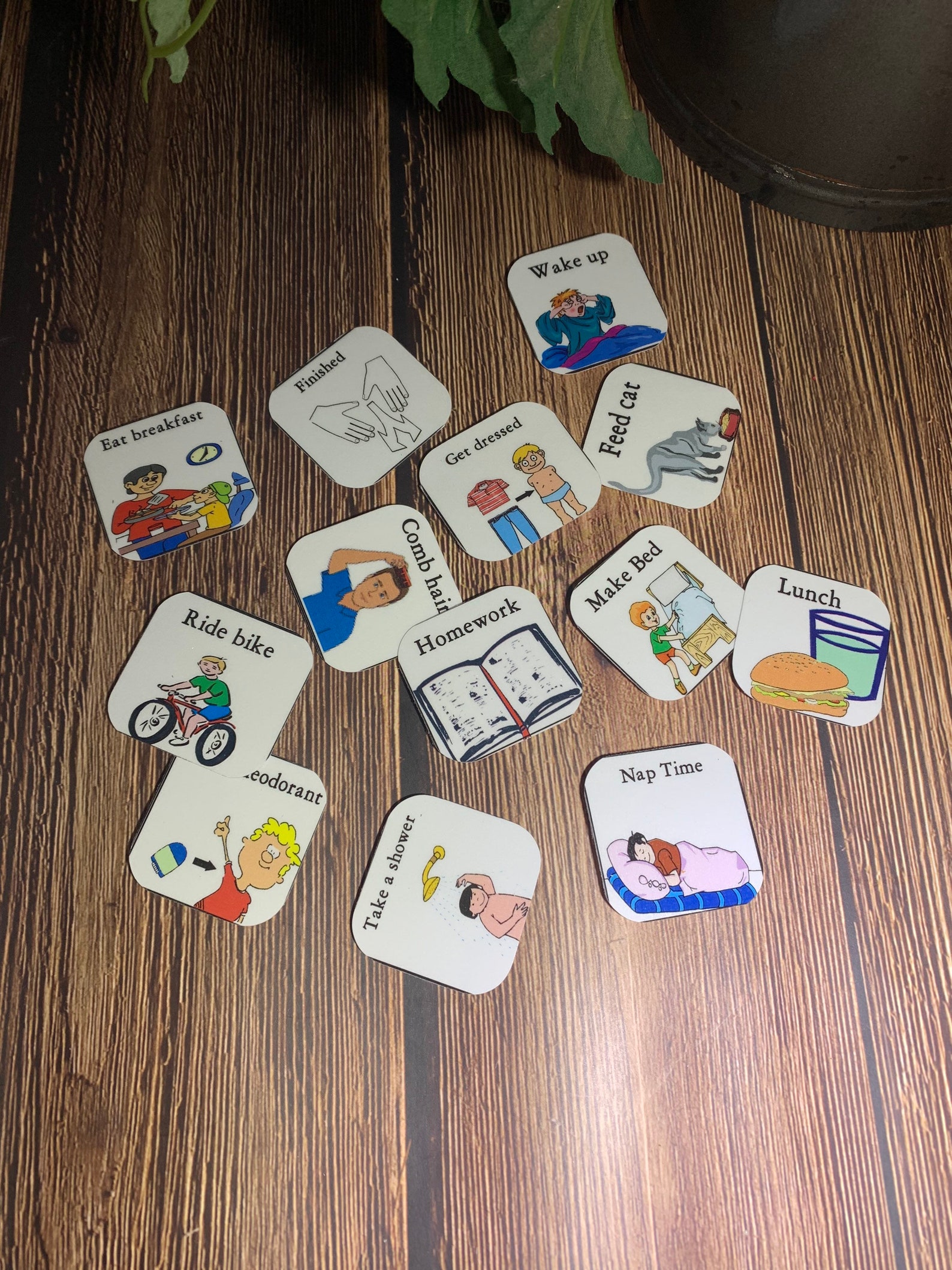 Daily Morning Chart, Large Home Visual Aid Schedule, Autism PECS ...