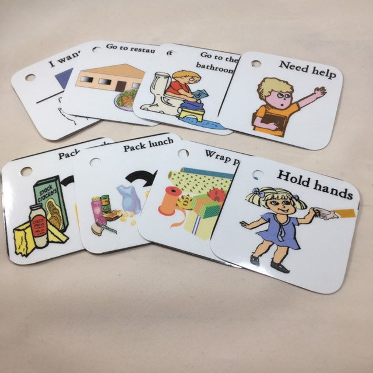 Social Skills Keyring Activity Autism PECS Visual Aid - Etsy