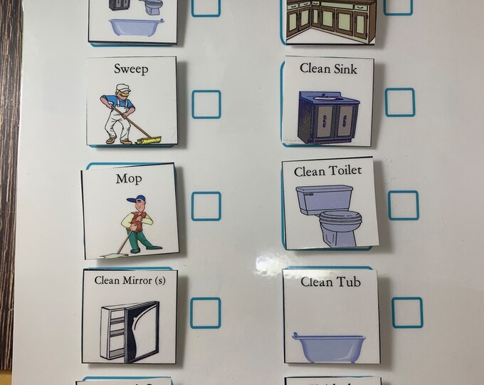 Daily Routine Chore Chart, Visual Schedule, Autism Pecs, Visual Aid ...