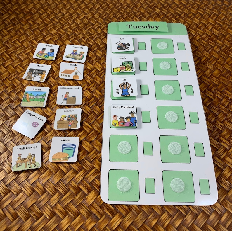 Daily Visual Week Day School Schedule Board, Autism PECS, Visual Aid ...