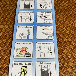 Autism PECS, Visual Schedule Hygiene Routine for Kids-potty Training ...