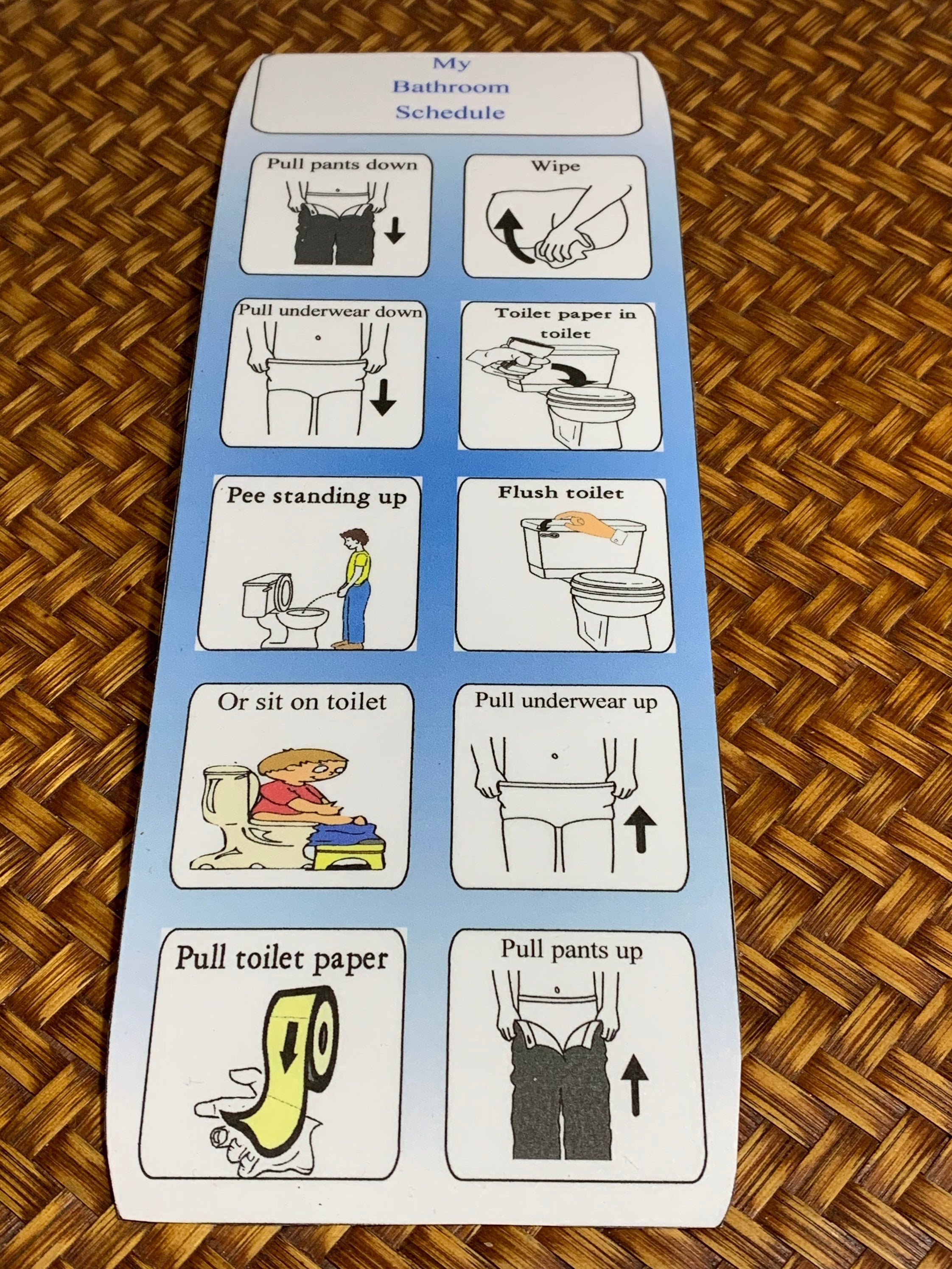 Autism PECS, Visual Schedule Hygiene Routine for Kids-potty Training ...