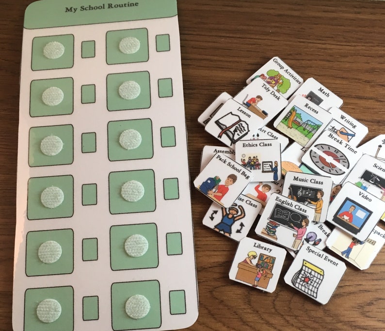 Daily Home Visual School Schedule Chore Board, Autism PECS, Visual Aid ...