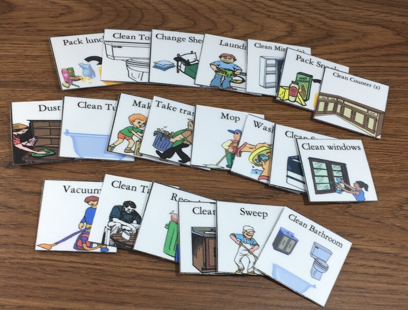 Weekly Visual Schedule Daily Routine Chore Chart With Autism PECS - Etsy