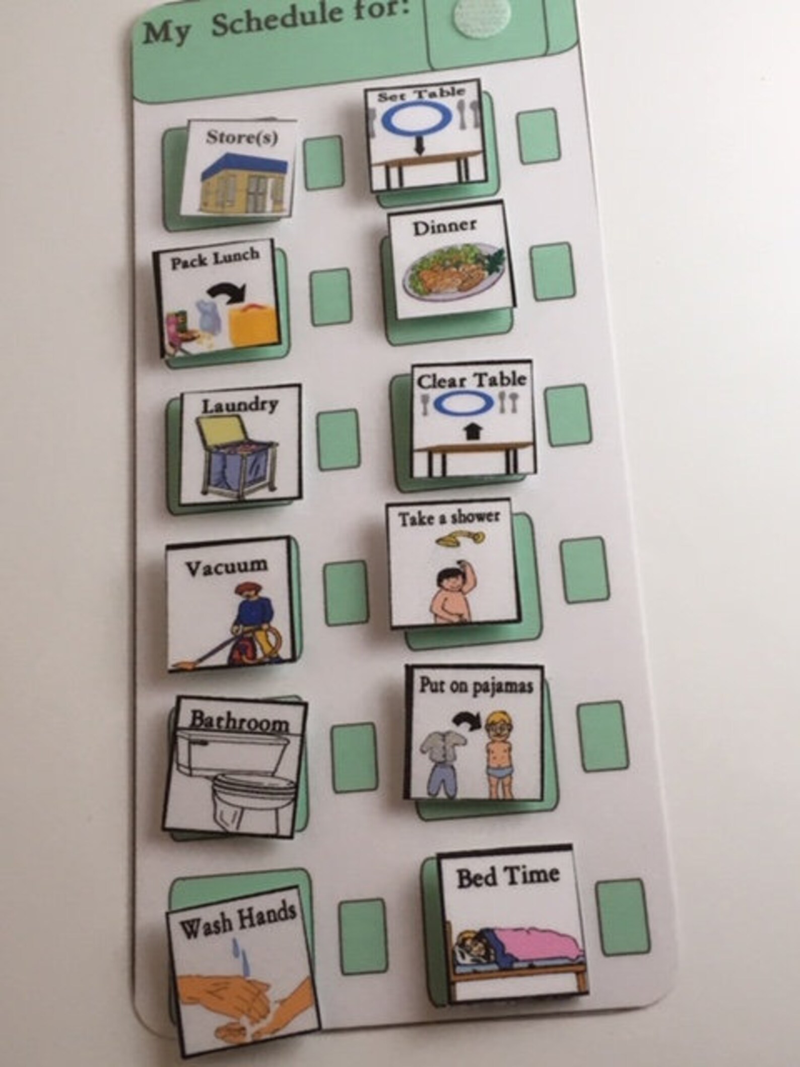 Daily Home Visual Aid Schedule, Afternoon Chart, Autism PECS ...
