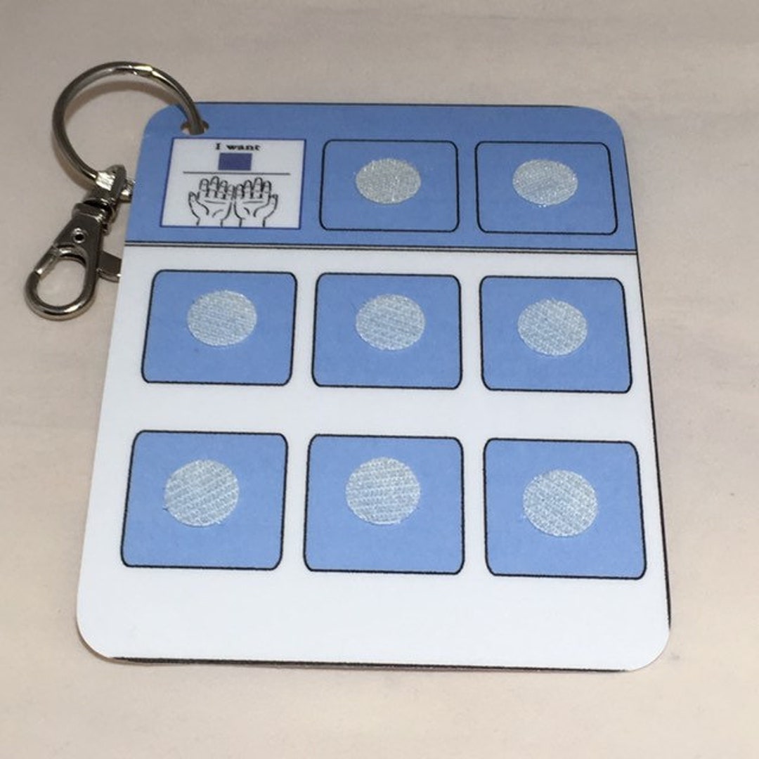 Keyring Activity, Autism PECS, Communication Board for Speech Therapy ...