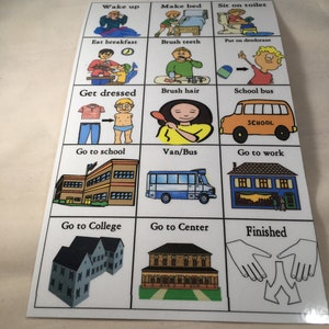 3 Large Visual Schedules Daily Routine Chore Charts, Autism PECS ...