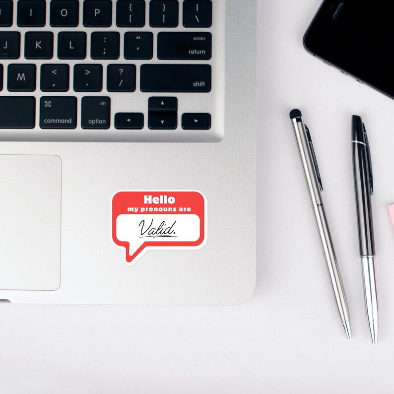 Custom Gender Identity Pronouns Kiss-cut Stickers, Pronoun Introduction ...