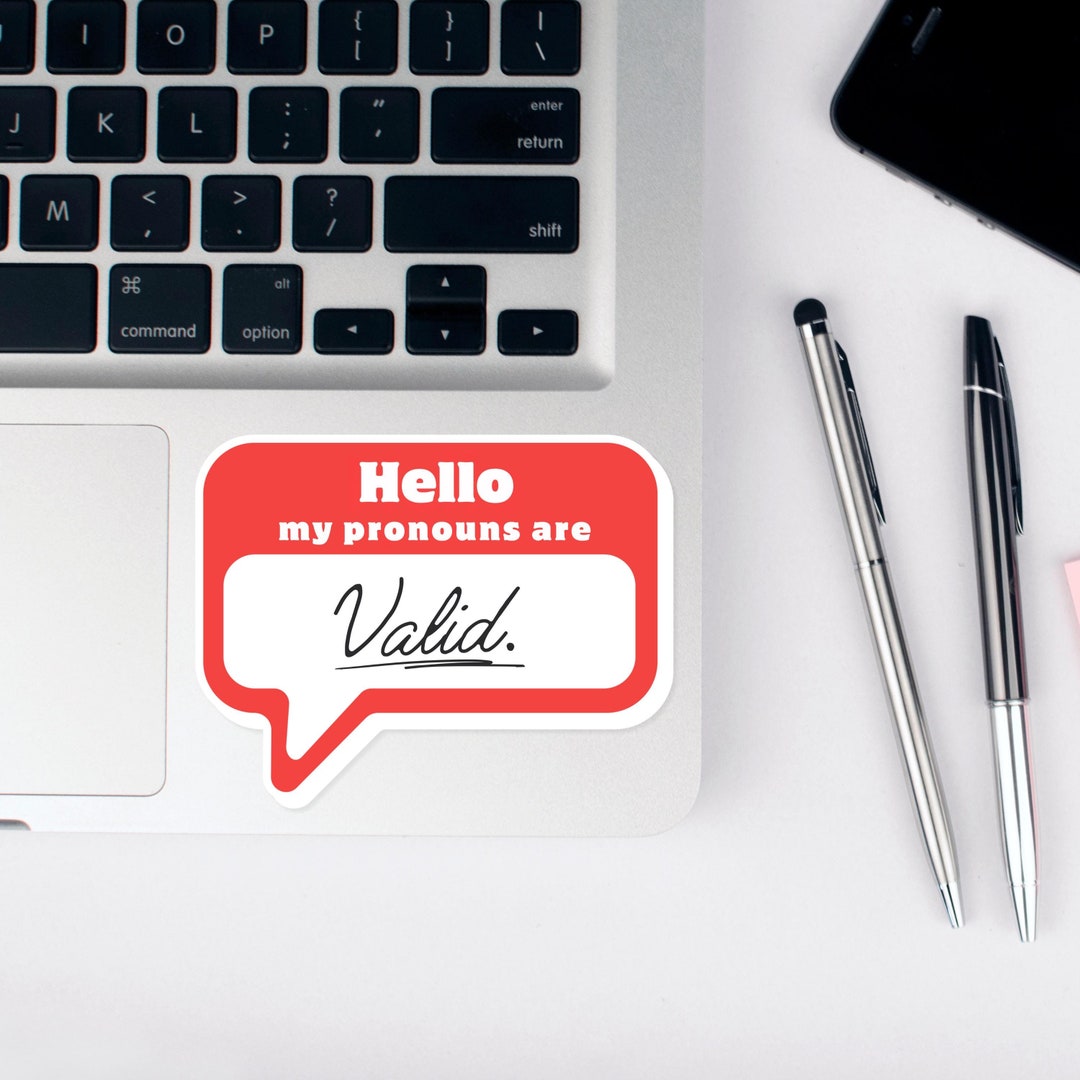 Custom Gender Identity Pronouns Kiss-cut Stickers, Pronoun Introduction ...