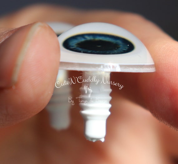 Doll Making 22mm Light Blue w/Brown Acrylic Eyes Home & Hobby Materials ...