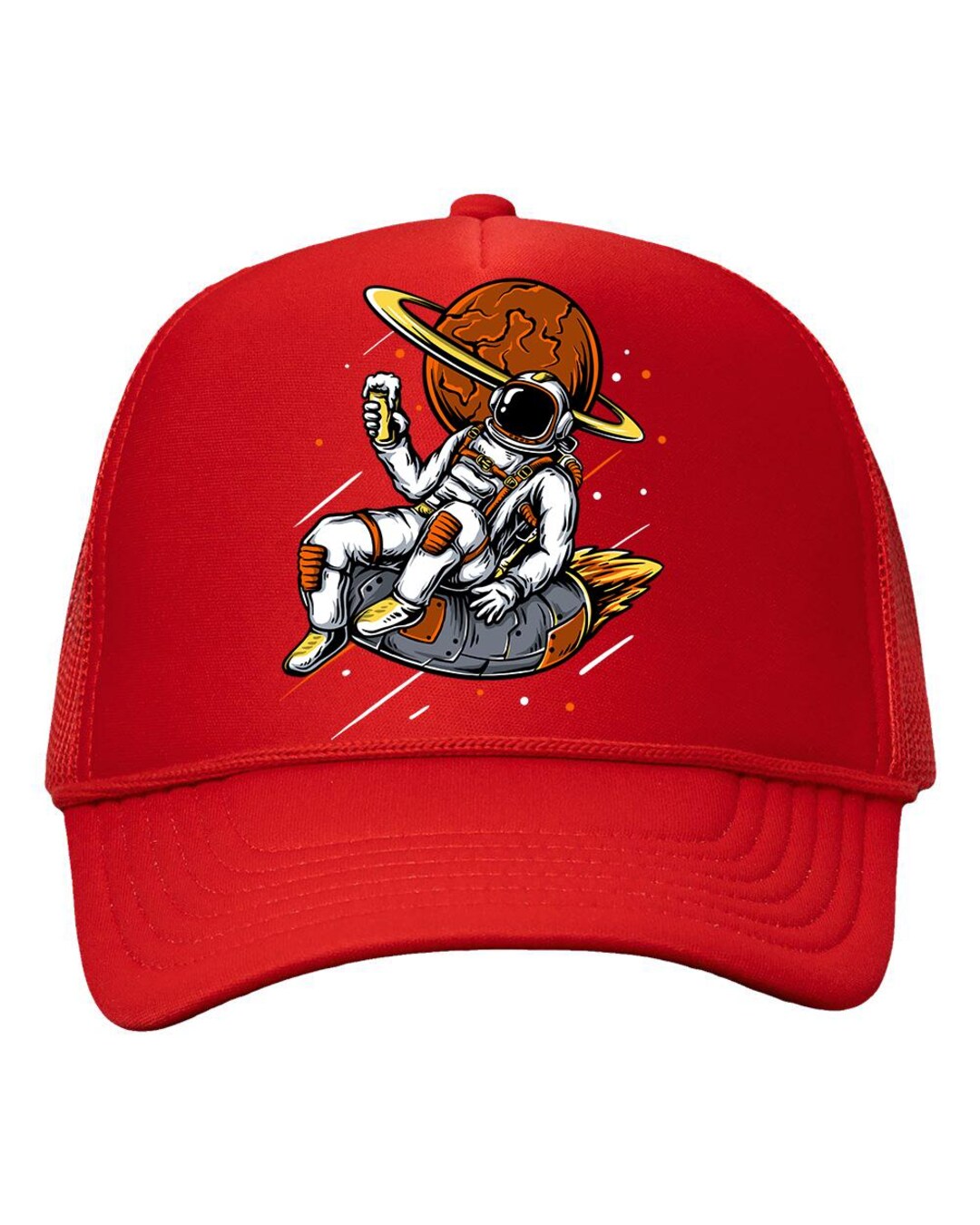 Space Drinking Trucker Hat - Space Hat - Astronaut - Galactic Hat ...