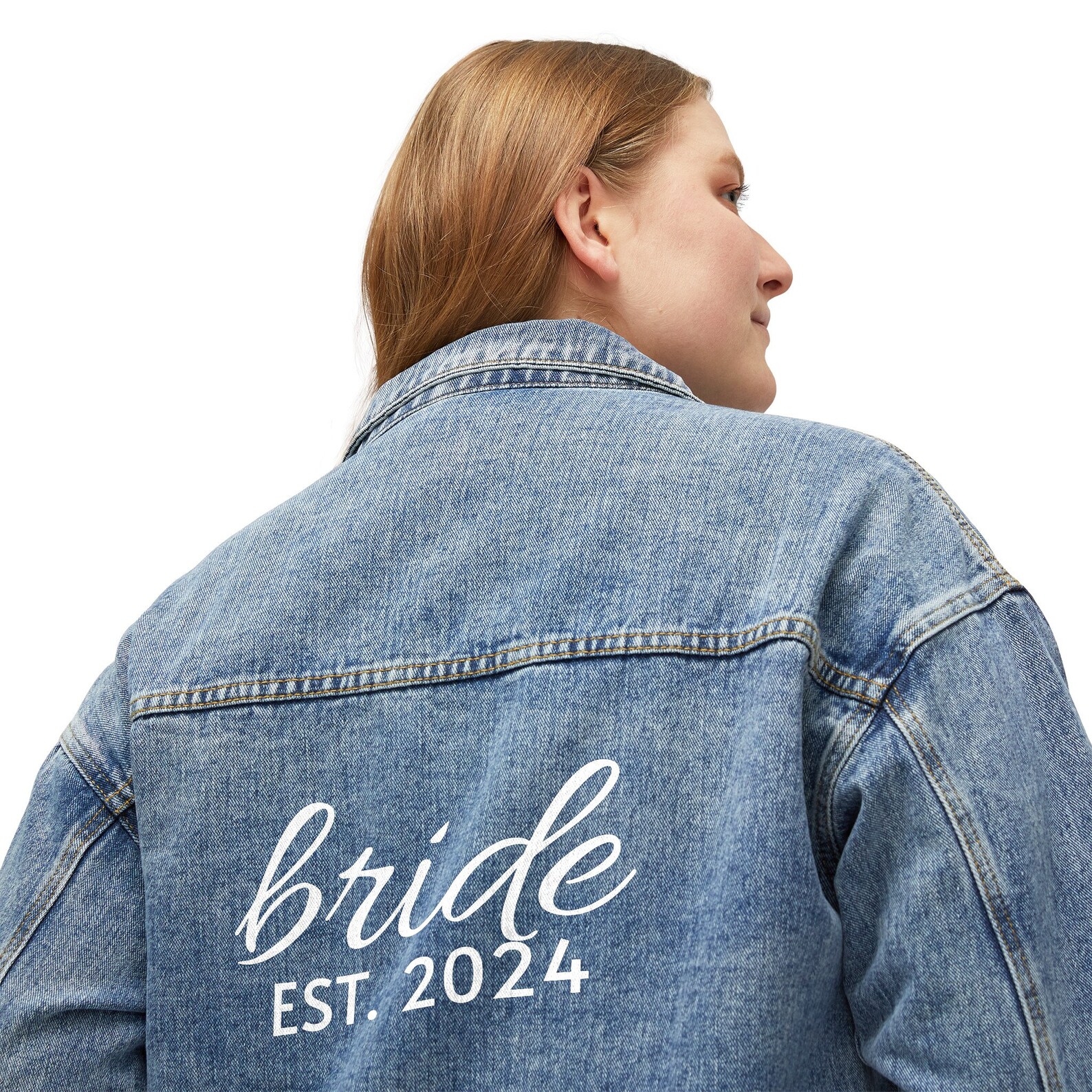 Wedding Bridal Jacket ,bride Denim Jacket, Mrs Custom Jean Jacket ...