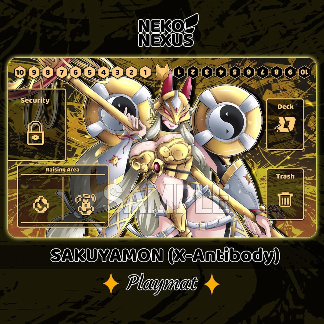 Playmat Sakuyamon (x-antibody) - Digimon Card Game 14"x24" / 34.5x59x0.3 Cm - Etsy