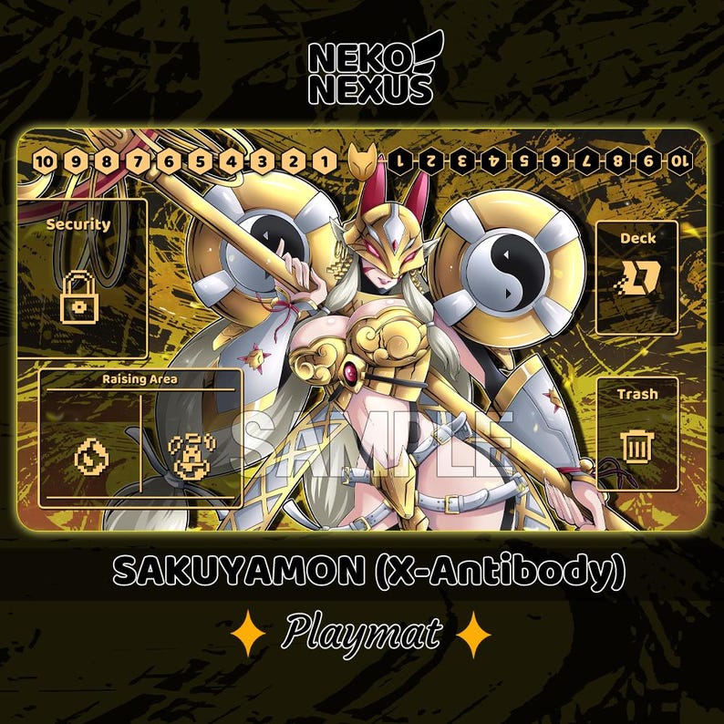 Playmat Sakuyamon (x-antibody) - Digimon Card Game 14"x24" / 34.5x59x0 ...