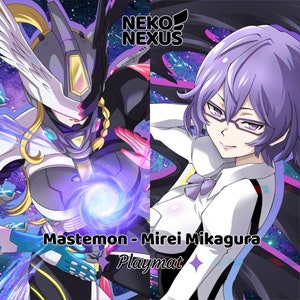 Playmat Mastemon & Mirei Mikagura - Digimon Card Game - 14"x24" / 35X60 ...