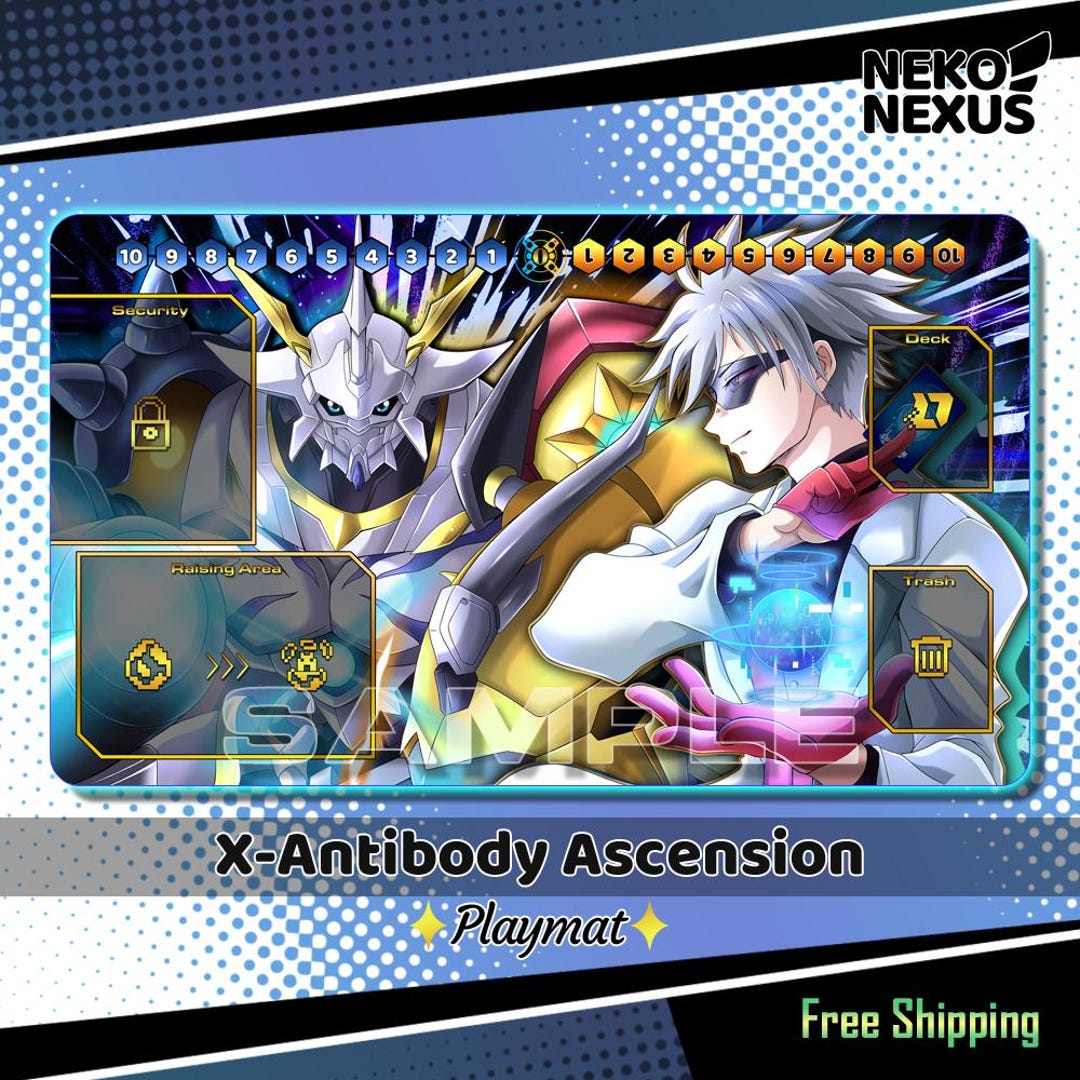 Playmat - X-Antibody Ascension - Digimon Card Game - 14"X24" / 35X60x0 ...