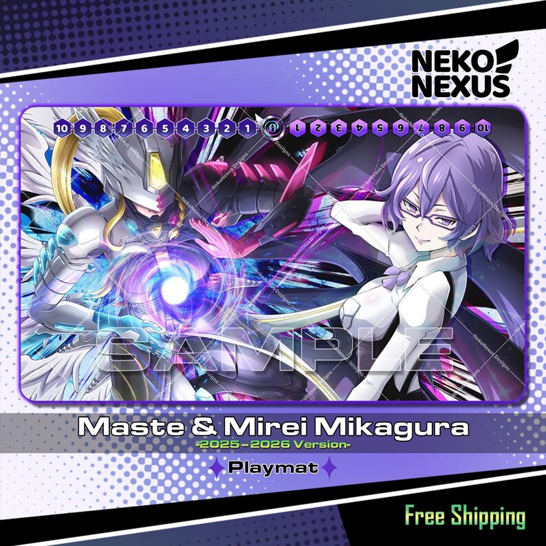 Playmat/mousepad Mastemon & Mirei M. – Digimon Card Game – (redesigned ...
