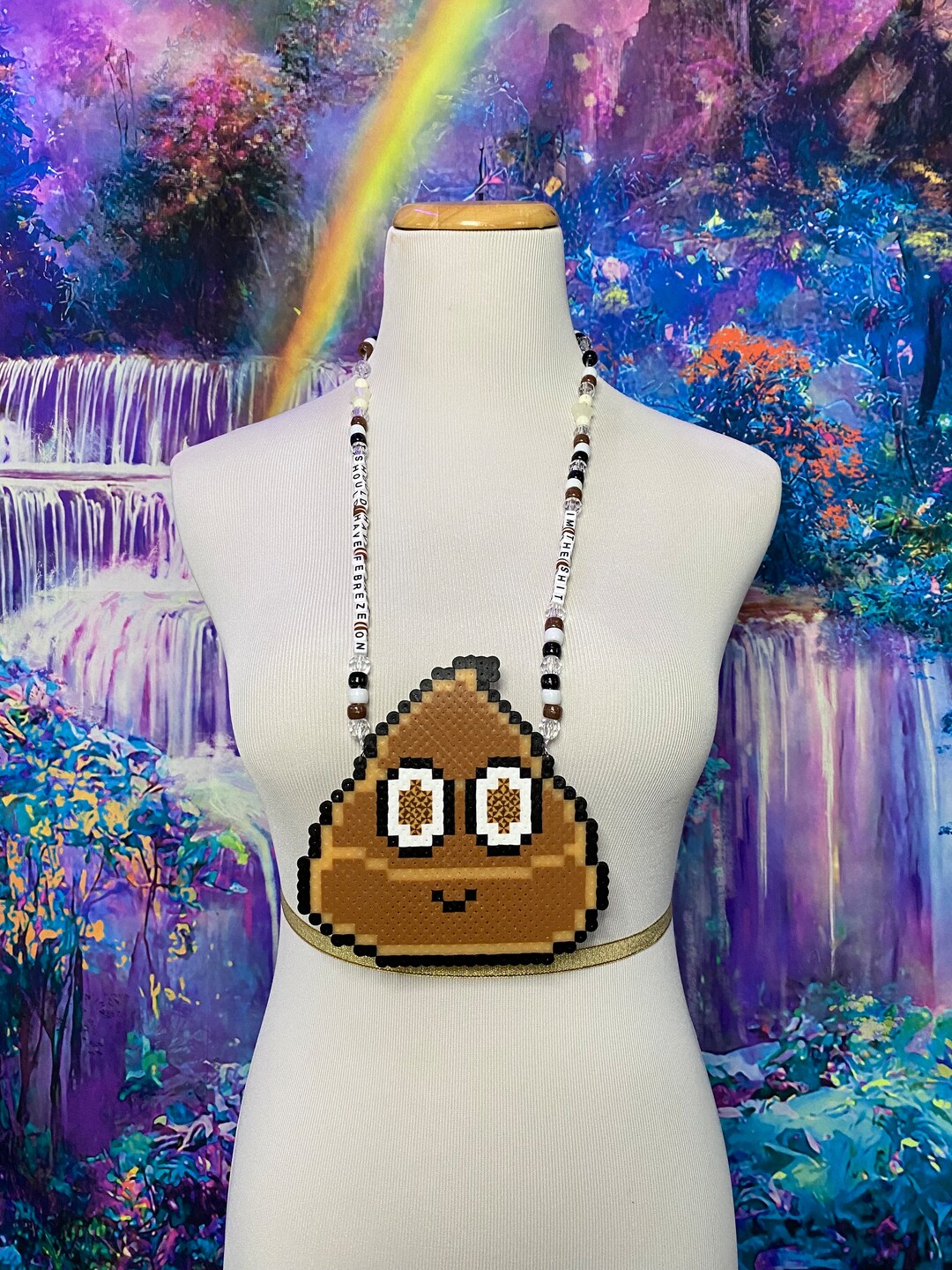 Perler Necklace Poop Emoji - Etsy