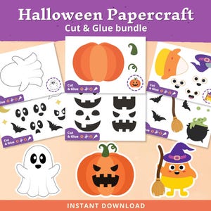 Kids Cut & Glue, Scissors Skills, Halloween Craft, Cut and Paste ...