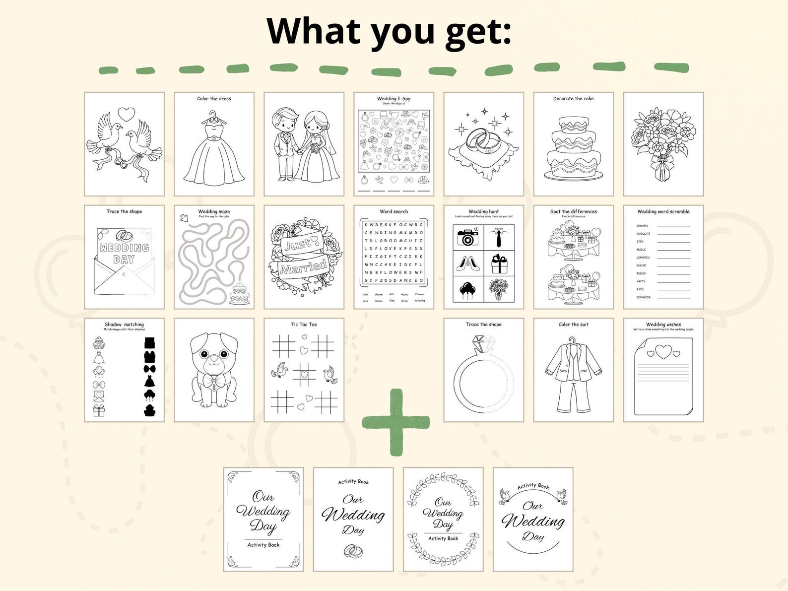 20 Wedding Activity Pages for Kids, Instant Download Printable, Wedding ...