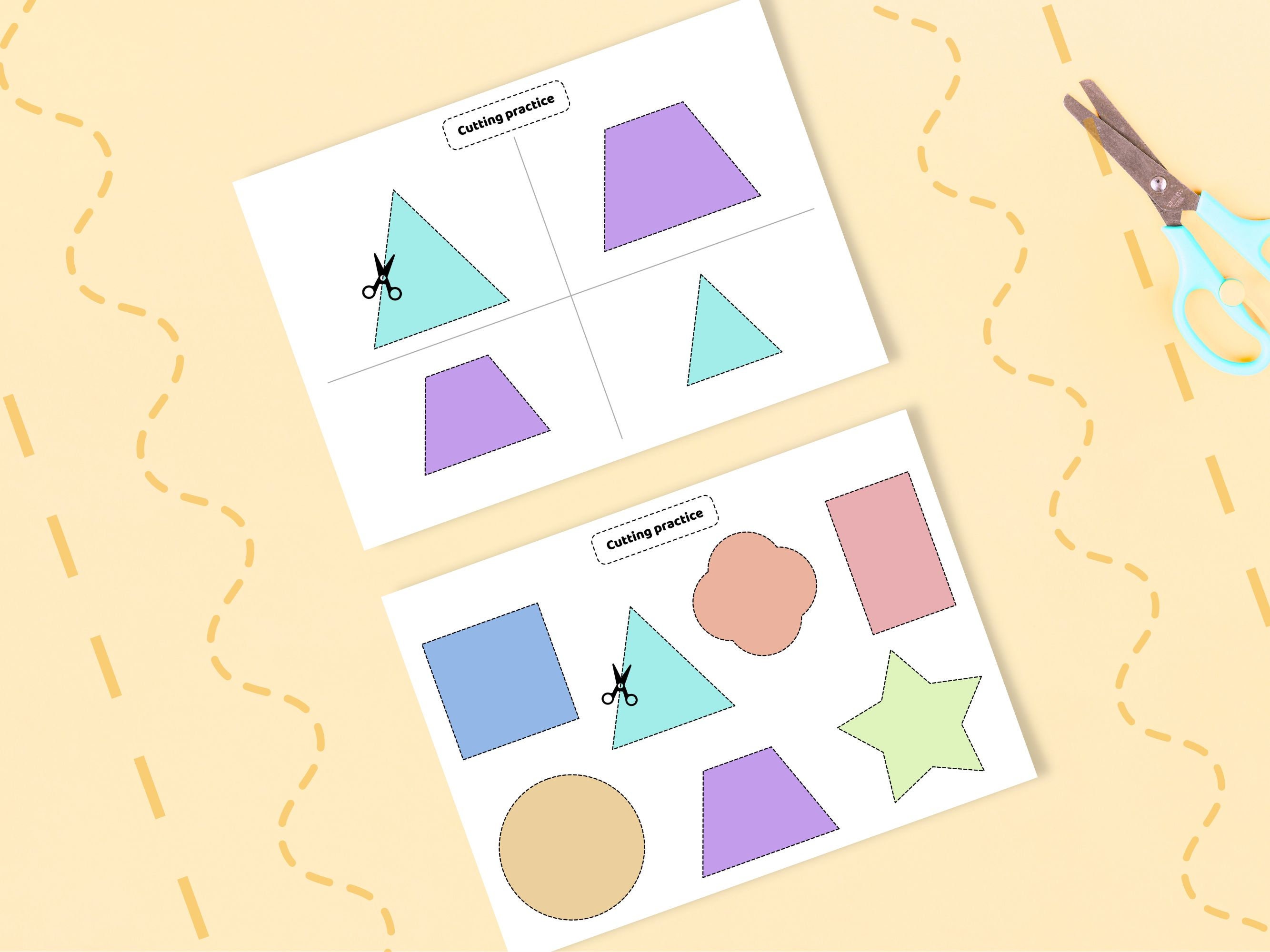 Worksheet for Kids, Cutting Strips, Preschool Fine Motor Skills ...