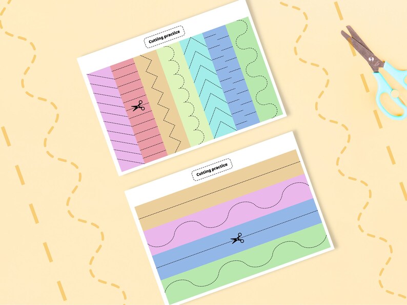 Worksheet for Kids, Cutting Strips, Preschool Fine Motor Skills ...